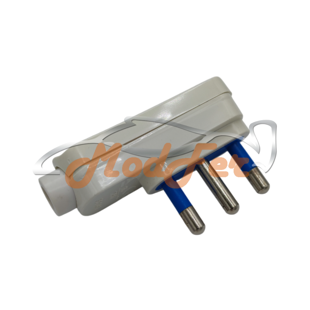 Spina S17 16A 2P+T 90° Biancasfuso Ecova – MODFER